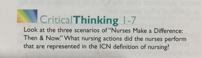 Solved Critical Thinking |-7 Look at the three scenarios of | Chegg.com