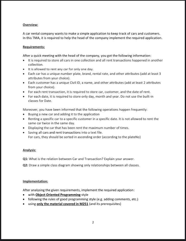 Solved Hints: - For each class, it is required to implement | Chegg.com