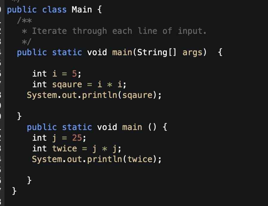 Solved public class Main { /** * Iterate through each line | Chegg.com
