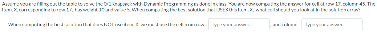 Solved Assume you are filling out the table to solve the | Chegg.com