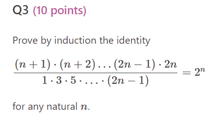 Solved Prove by induction the identity | Chegg.com