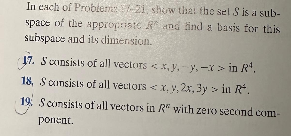Solved In each of Problens : 7-21, show that the set S is a | Chegg.com