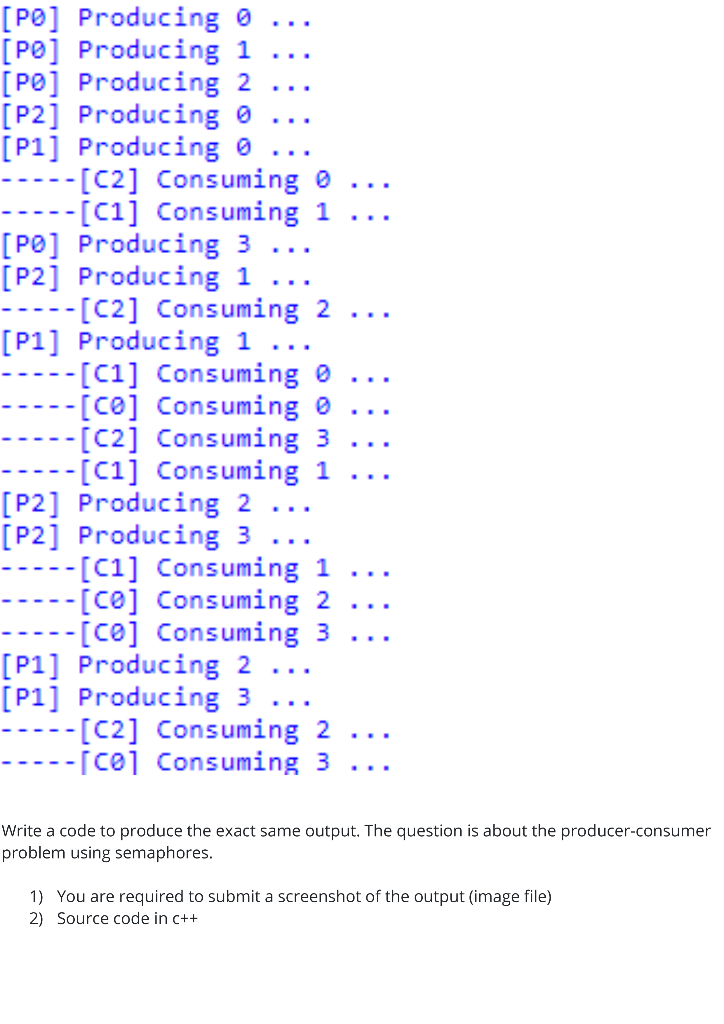 Solved Write a code to produce the exact same output. The | Chegg.com
