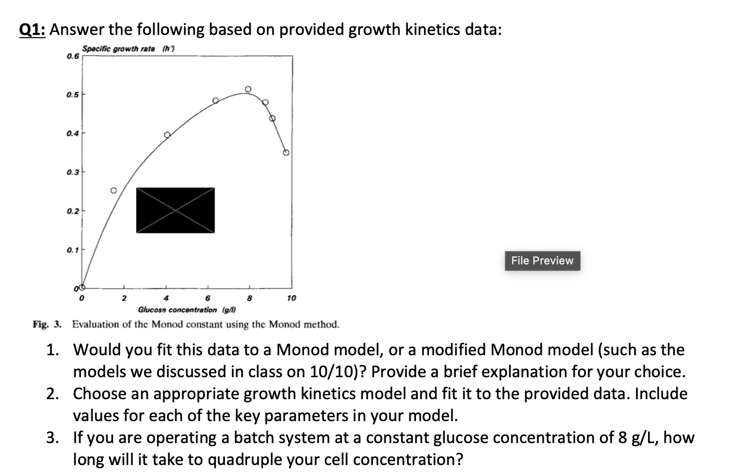 Solved Q1: Answer the following based on provided growth | Chegg.com