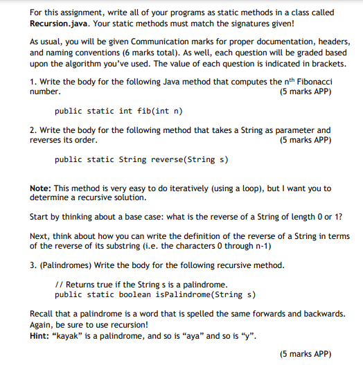 Solved Do not copy another answer Recursive | Chegg.com