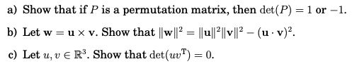 Solved a) Show that if P is a permutation matrix, then | Chegg.com