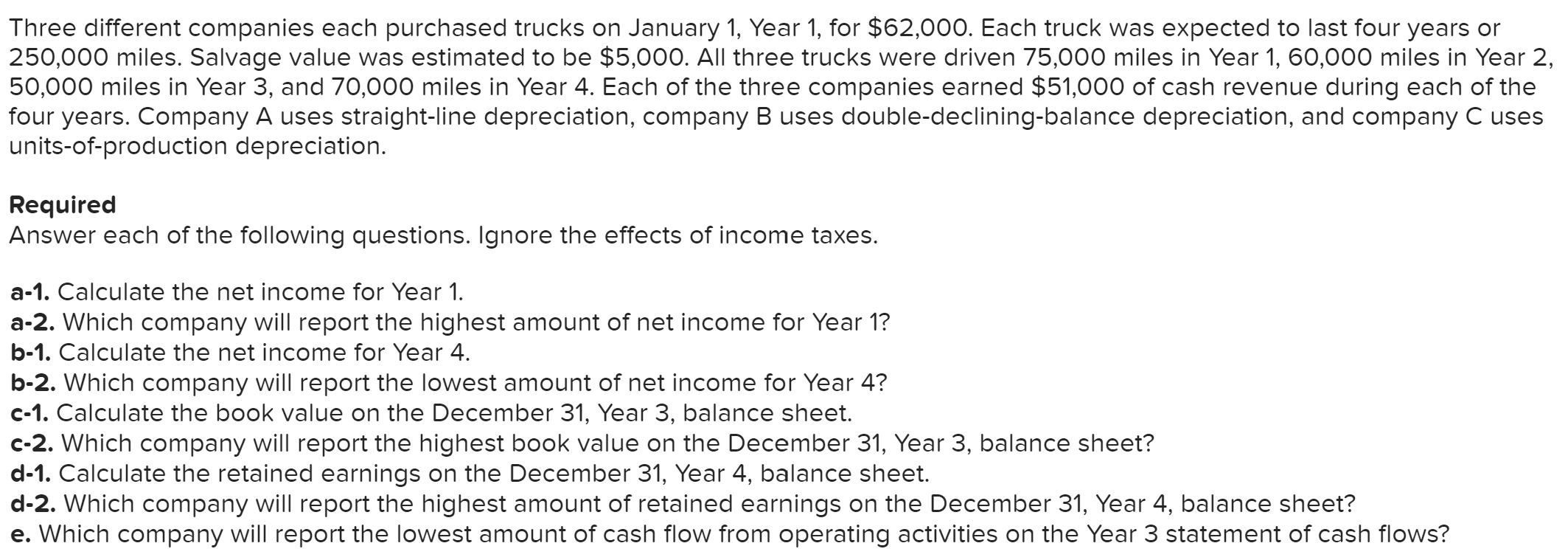 Solved b-1. Calculate the net income for Year 4. (Round your | Chegg.com