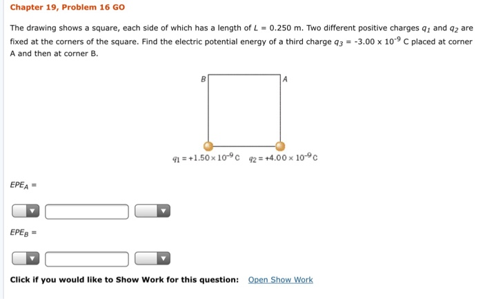 Solved Chapter 19, Problem 16 GO The drawing shows a square, | Chegg.com