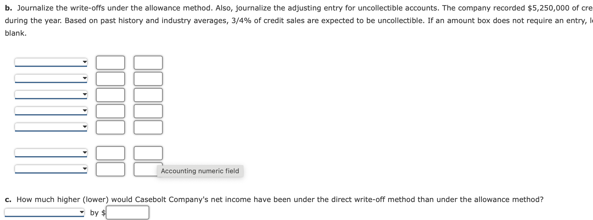 Solved Entries for bad debt expense under the direct | Chegg.com
