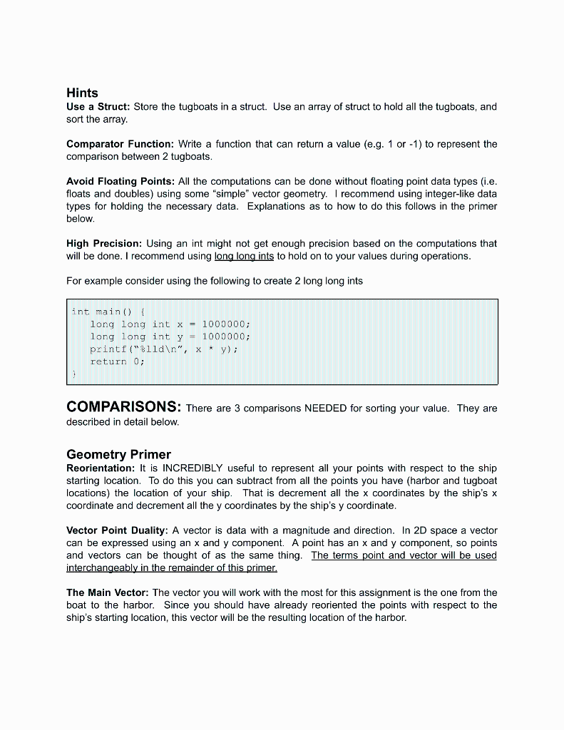 Solved Tugboat Troubles Objective Give practice with sorting | Chegg.com