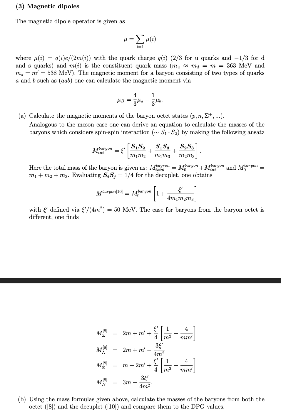 Solved (3) Magnetic dipoles The magnetic dipole operator is | Chegg.com