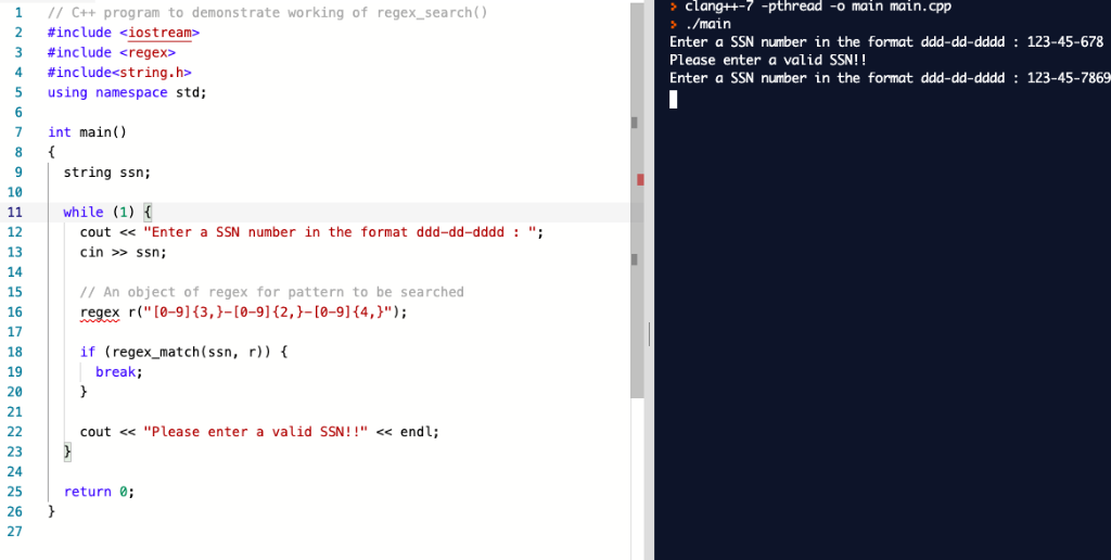 Solved Write Program Prompts User Enter Social