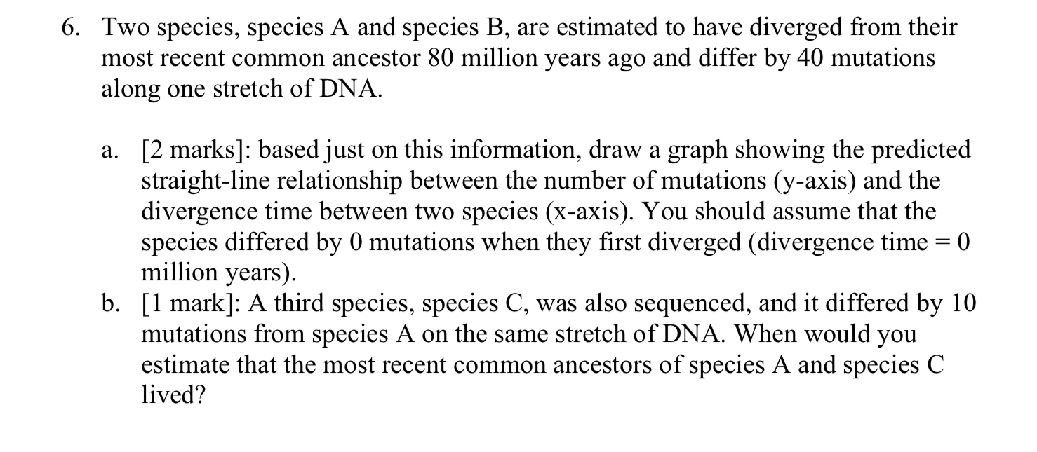 Solved Two species, species A and species B, ﻿are estimated | Chegg.com