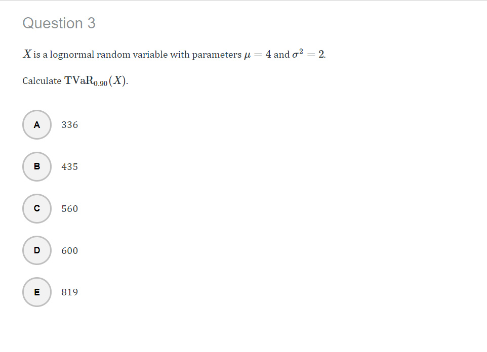 Solved X Is A Lognormal Random Variable With Parameters μ4 0585