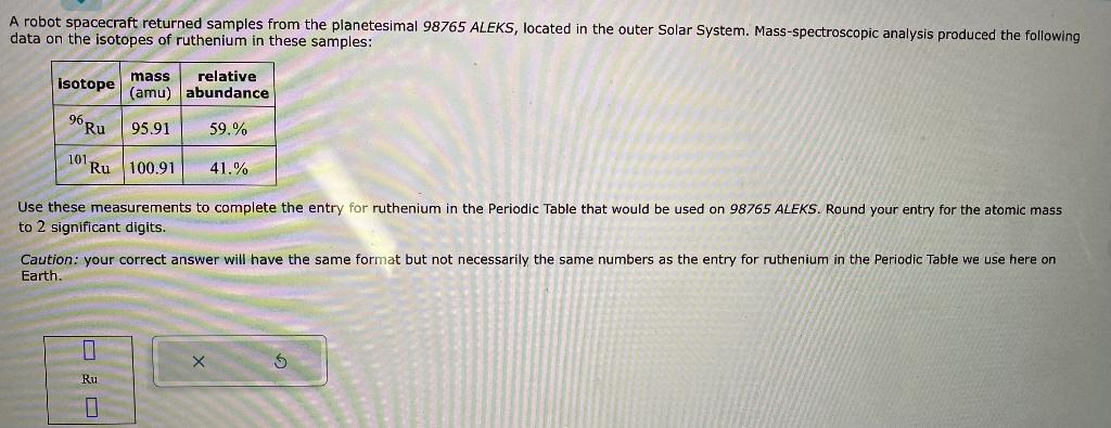 Solved A robot spacecraft returned samples from the | Chegg.com