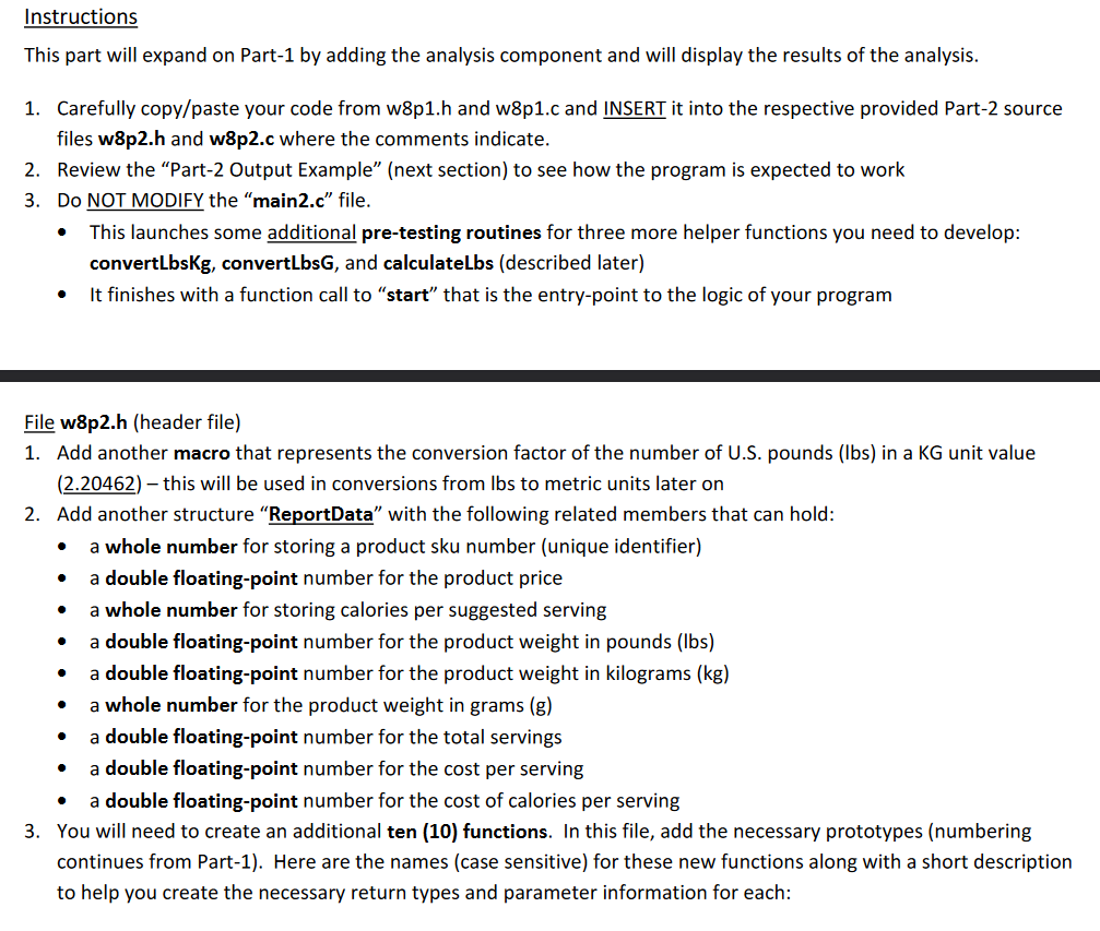 Solved Instructions This part will expand on Part-1 by | Chegg.com