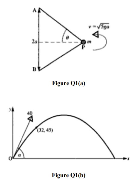 Solved Q1 (a One end of a light inextensible string of | Chegg.com