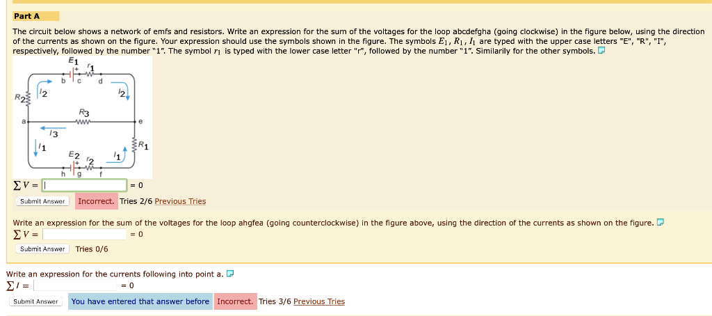 Solved Part A The circuit below shows a network of emfs and | Chegg.com