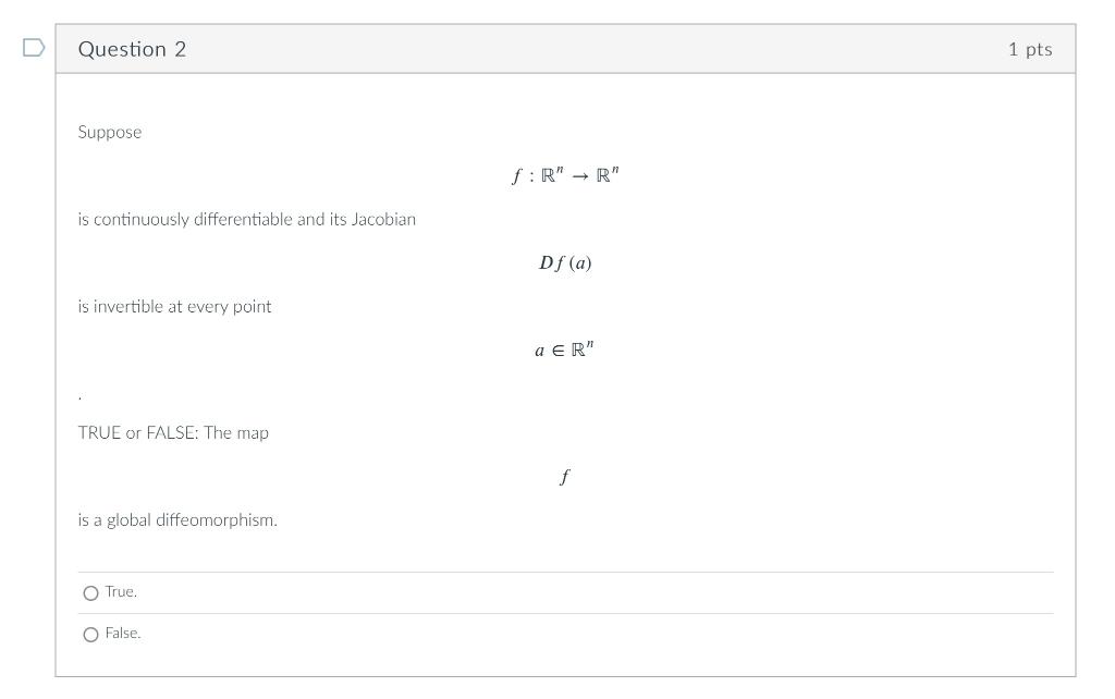 Solved f:Rn→Rn be a C1 map. Fix a∈Rn Consider the following | Chegg.com