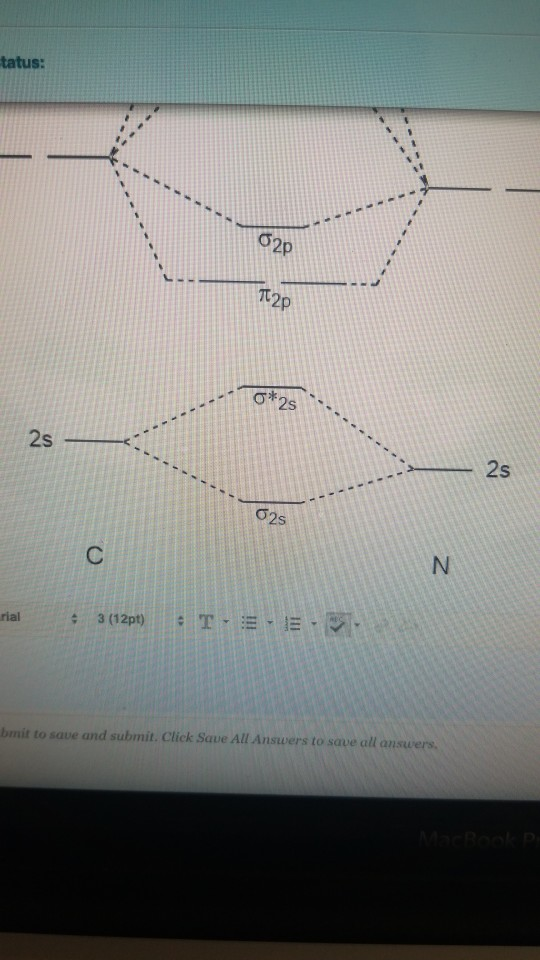 Solved QUESTION 49 For the MO diagram of the neutral | Chegg.com