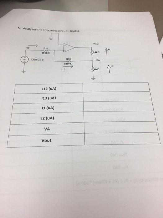 Solved Analyzer the following circuit | Chegg.com