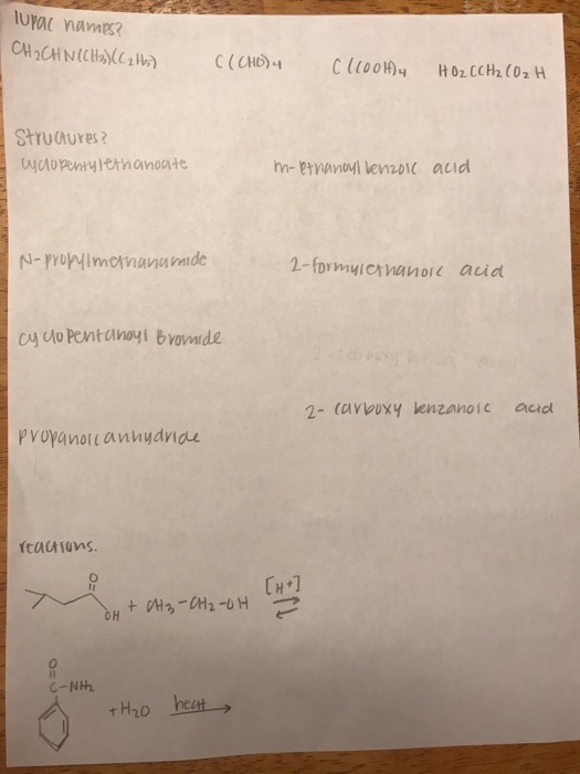 Solved IUPAC names? CH_2CHN(CH_3)(C_2H_5) C(CHO)_4 | Chegg.com