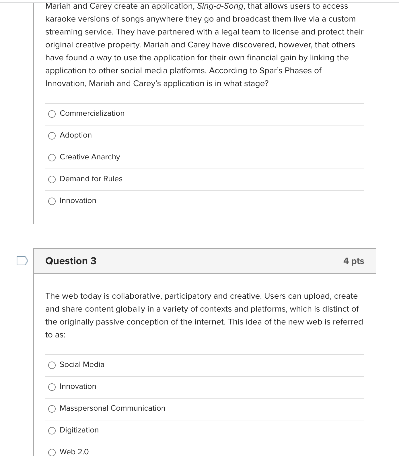 Solved Mariah and Carey create an application, Sing-a-Song, | Chegg.com