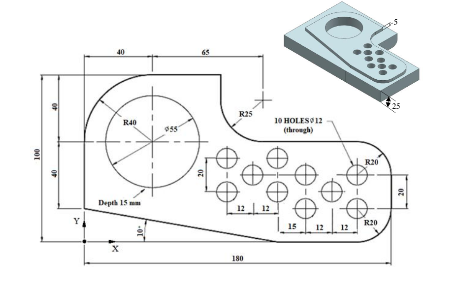 Write a G-code using CNC milling maching USING | Chegg.com
