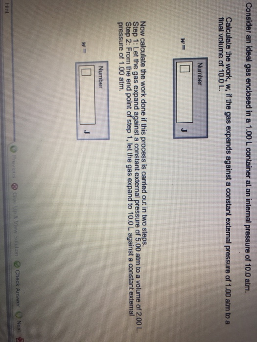 Solved Consider an ideal gas enclosed in a 1.00 L container | Chegg.com