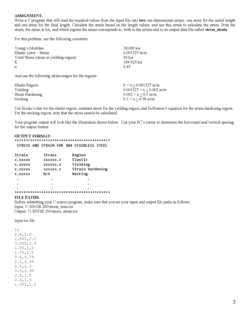 Solved Please No C++ONLY C source program in standard ANSI C | Chegg.com