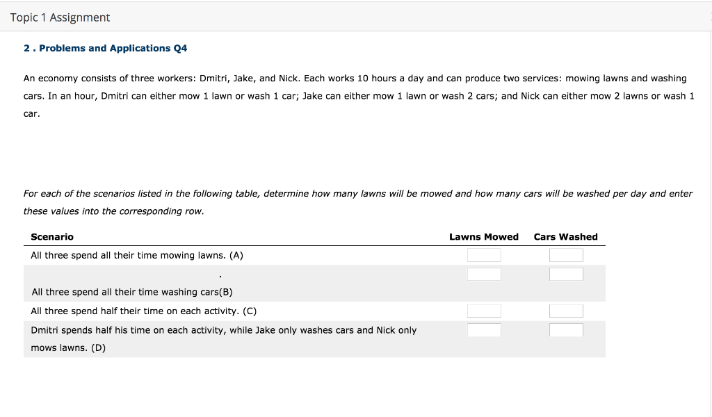 Solved Topic 1 Assignment 2. Problems and Applications Q4 An | Chegg.com