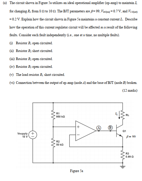 Solved (a) The circuit shown in Figure Sa utilizes an ideal | Chegg.com