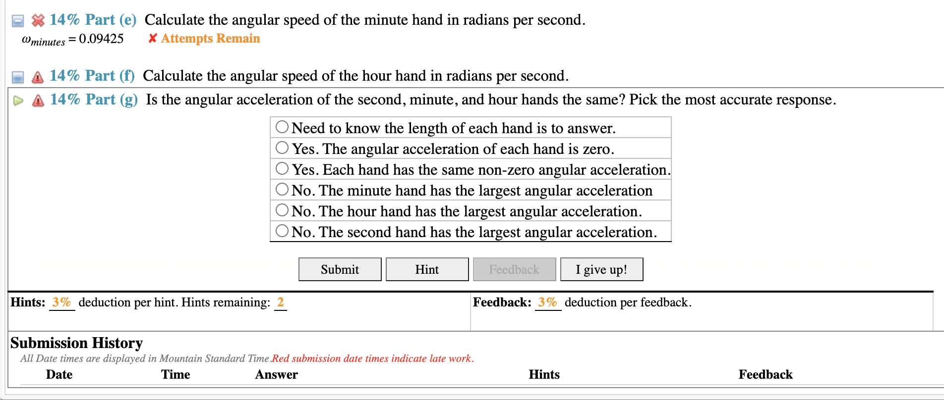 Solved (7\%) Problem 8: While sitting in physics class one | Chegg.com