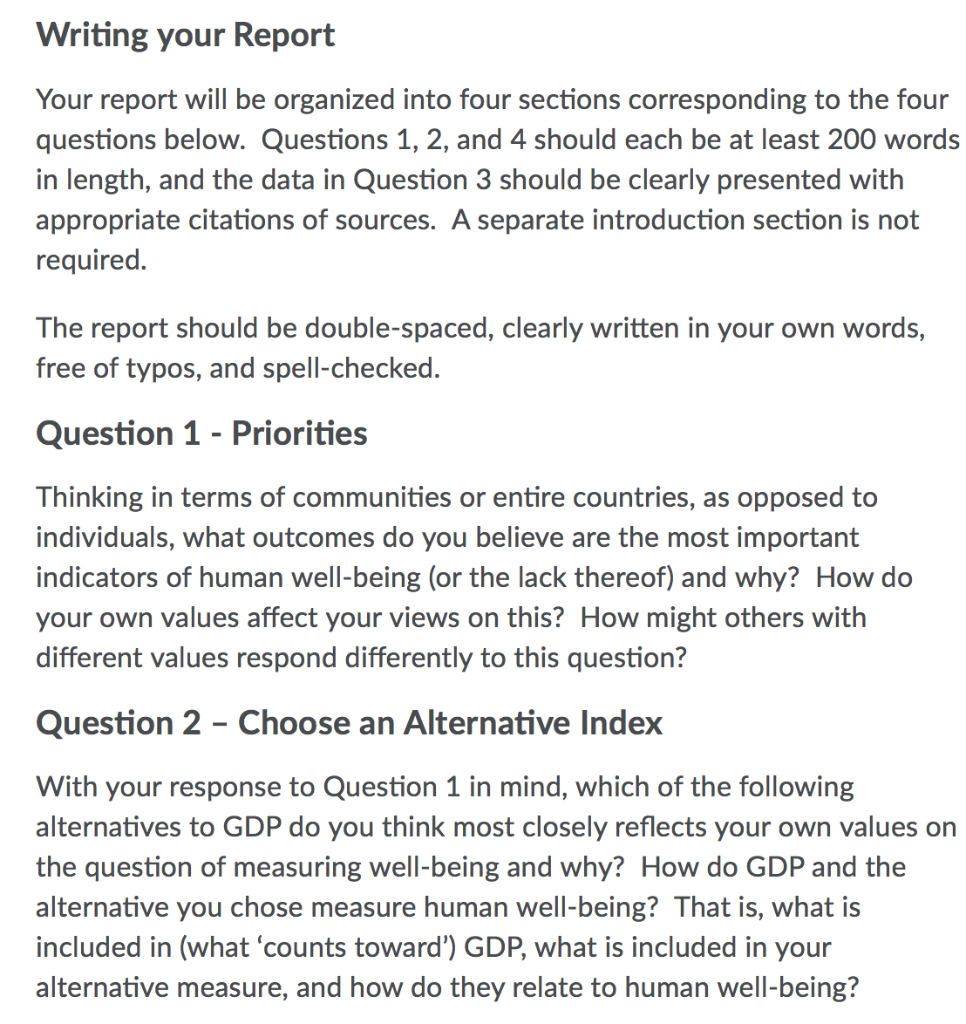 Writing your Report Your report will be organized | Chegg.com