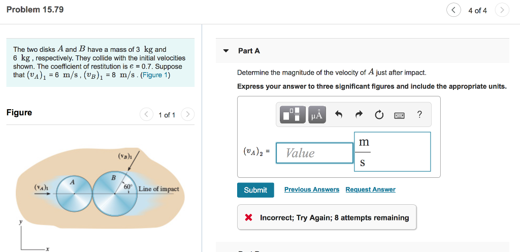 Solved Problem 15.79 4of4 〉 The two disks A and B have a | Chegg.com