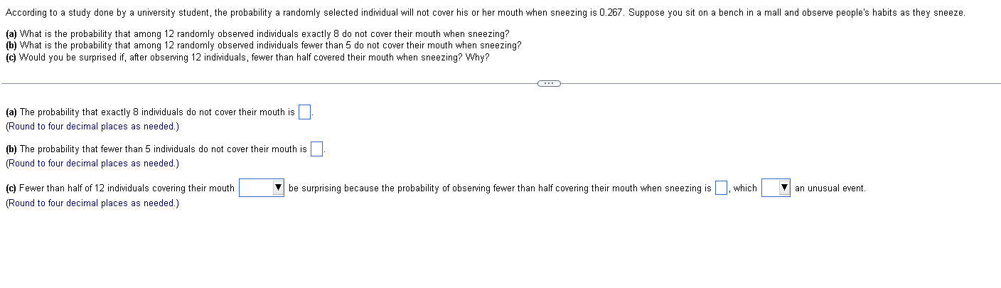 Solved (a) What is the probability that among 12 randomly | Chegg.com