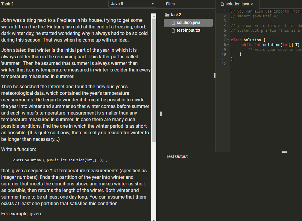Solved Task 2 Java 8 Files task2 solution.java X 1.VI you | Chegg.com