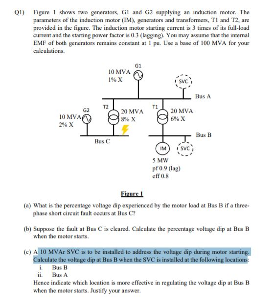 Q1) Figure 1 shows two generators, Gl and G2 | Chegg.com