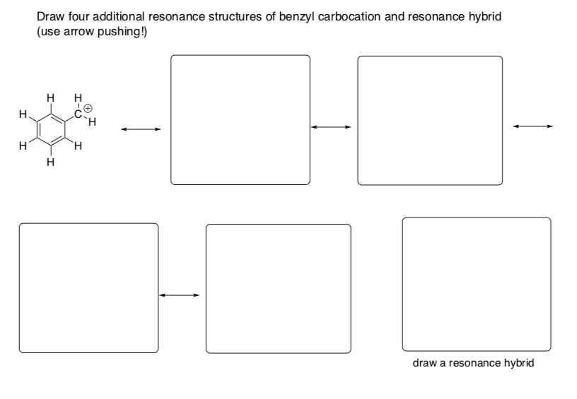 Solved Draw four additional resonance structures of benzyl | Chegg.com