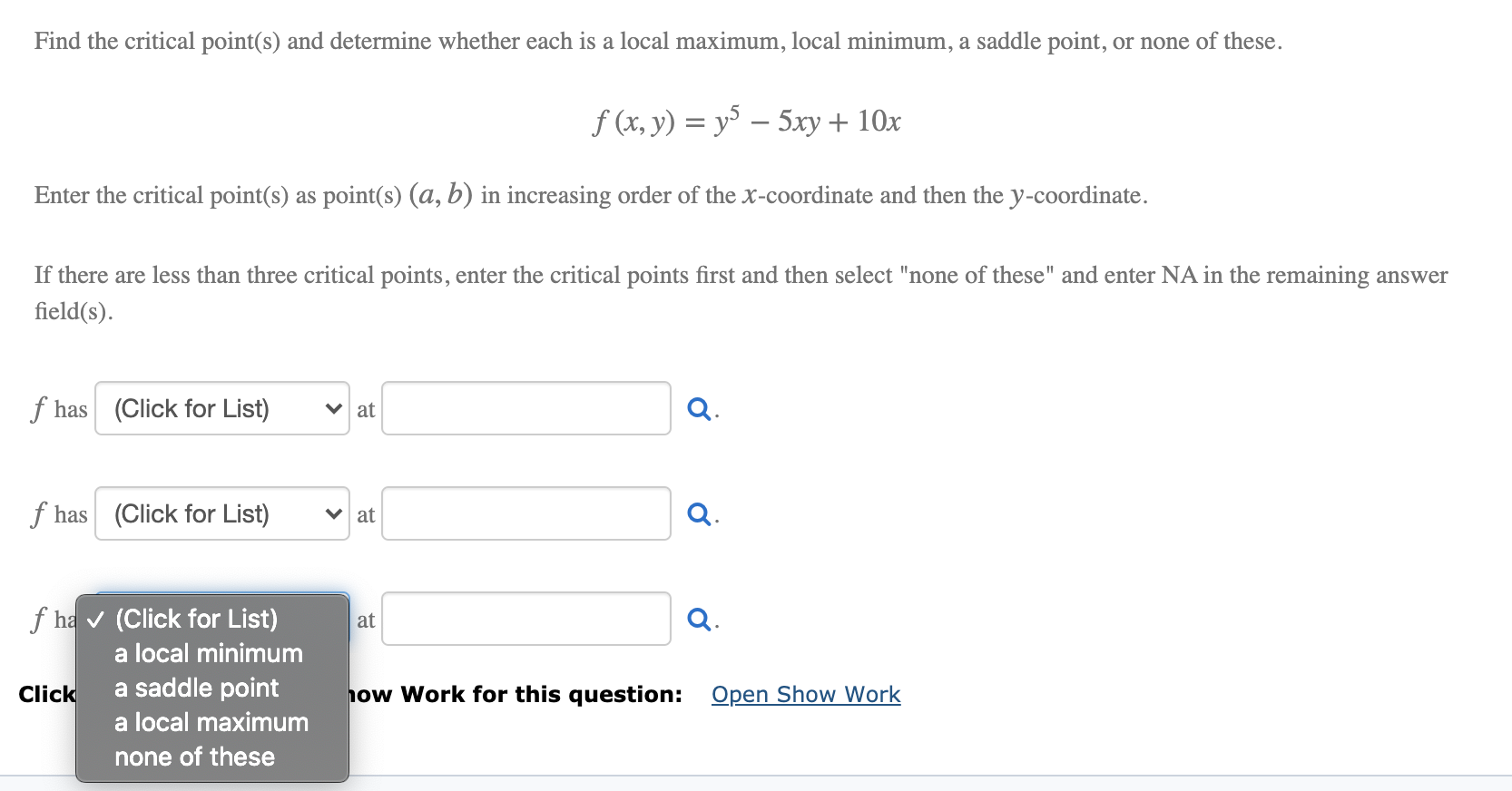 Solved Find the critical point(s) and determine whether each | Chegg.com