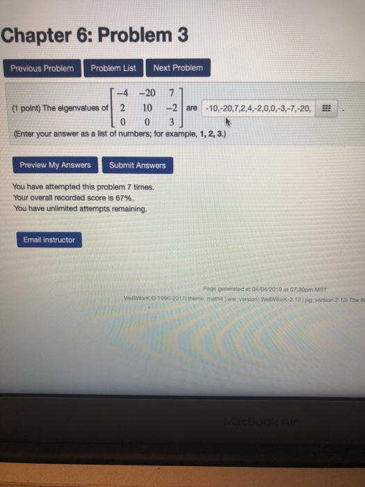 Solved Chapter 6 Problem 3 Previous Problem Problem List 1726