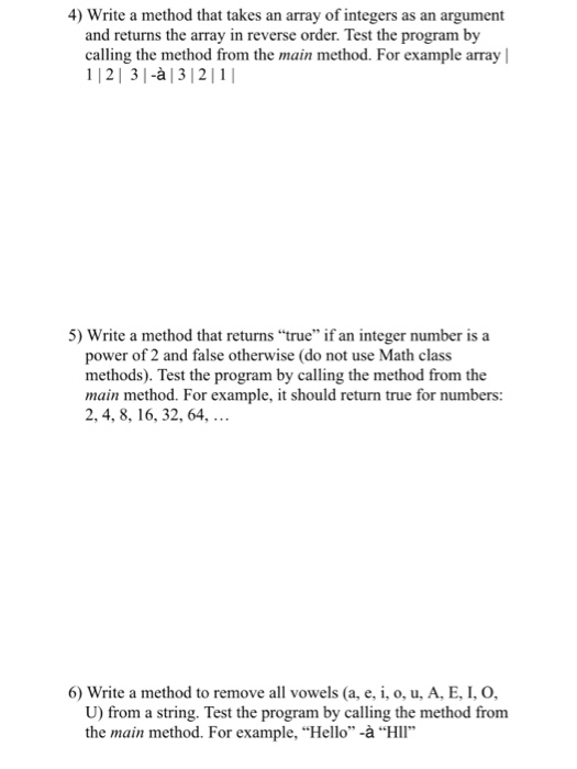 Solved 4 Write A Method That Takes An Array Of Integers As 8233