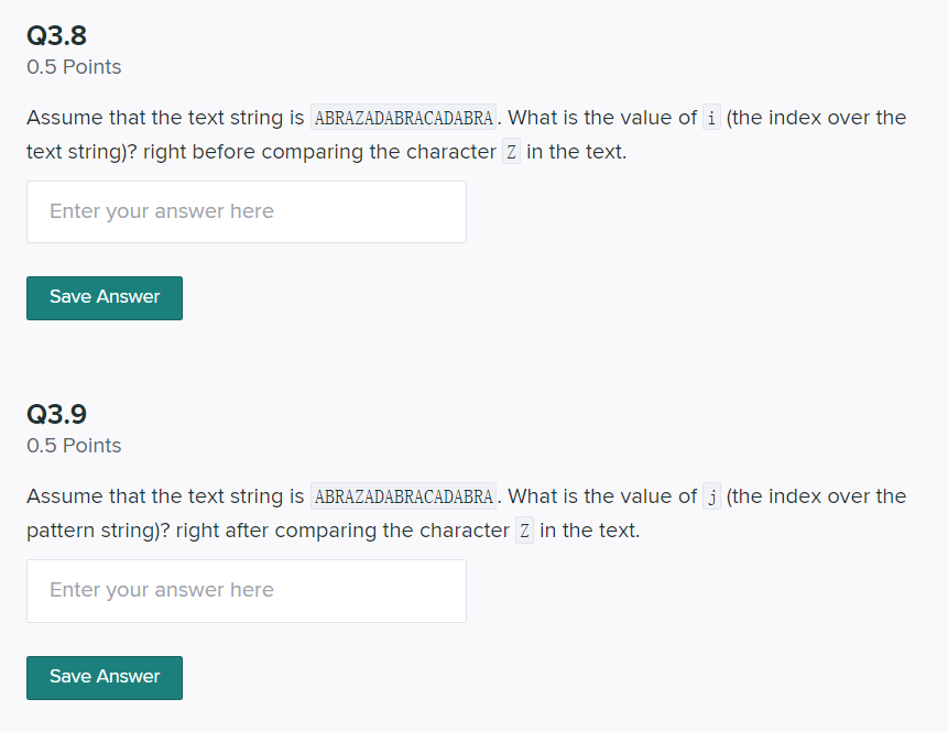 Solved 6 Points Consider the mismatched character heuristic | Chegg.com