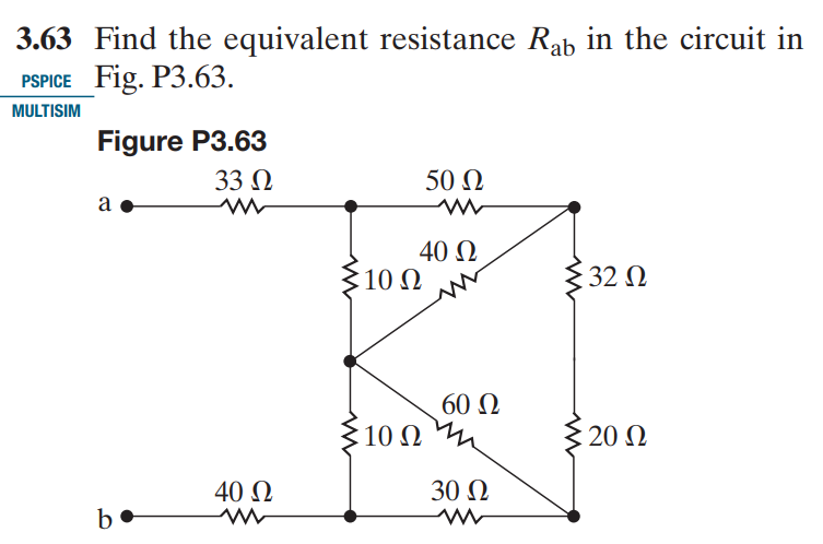 Solved 3.63 ﻿Find the equivalent resistance \( | Chegg.com