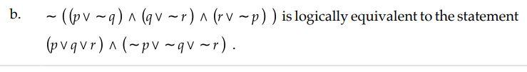Solved Using chain of logical equivalence, prove that the | Chegg.com