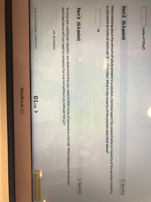 Solved red HW 320 01 Question (1 point) When chemists work | Chegg.com