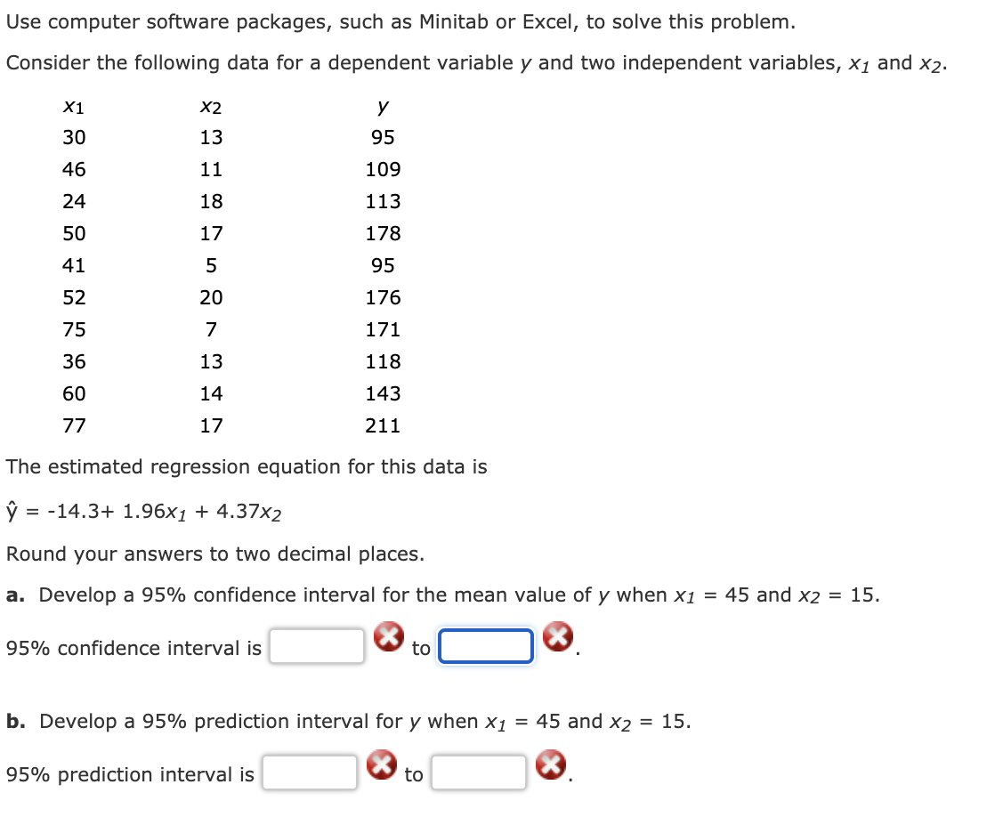 Solved Use computer software packages, such as Minitab or | Chegg.com
