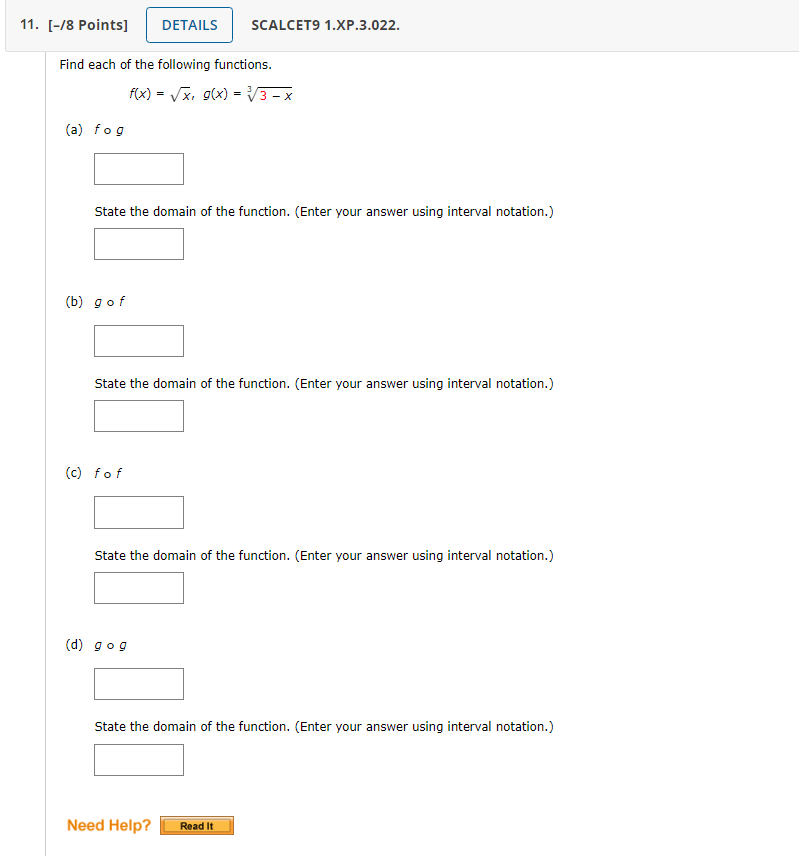Solved Find each of the following functions. | Chegg.com