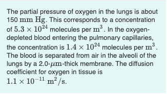 Solved The partial pressure of oxygen in the lungs is about | Chegg.com