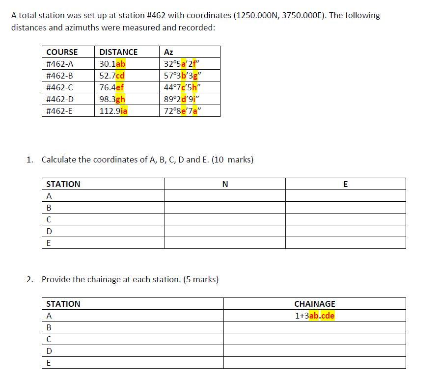 Solved Final Answer Formats: Distances: eg. 1235.254 (3 | Chegg.com